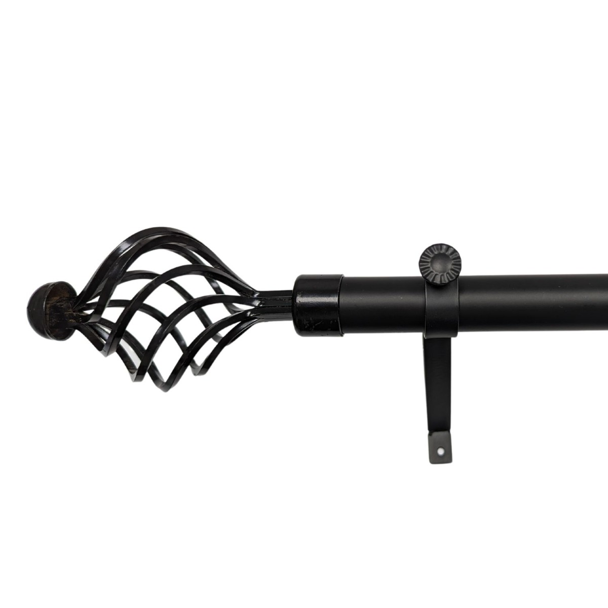 AGRL Black Twisted Cage Curtain Pole